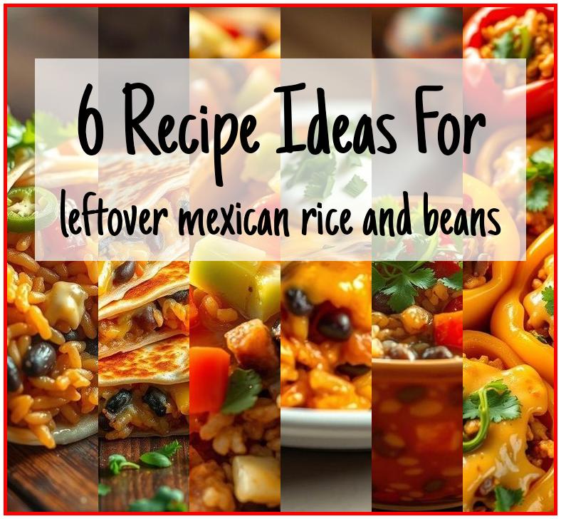 6 Recipe Ideas For Leftover Mexican Rice And Beans [+Tips] - Scrappy Eats